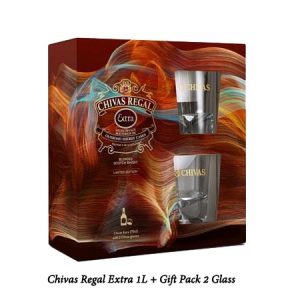 Chivas Regal Extra 1L + Gift Pack 2 Glass - Liquor World